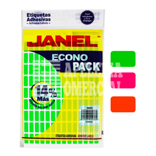 Papelería Comercial - ETIQUETAS AUTOADHERIBLES FLUORESCENTES JANEL 0820 Papelería Comercial - ETIQUETAS AUTOADHERIBLES FLUORESCENTES JANEL 0820